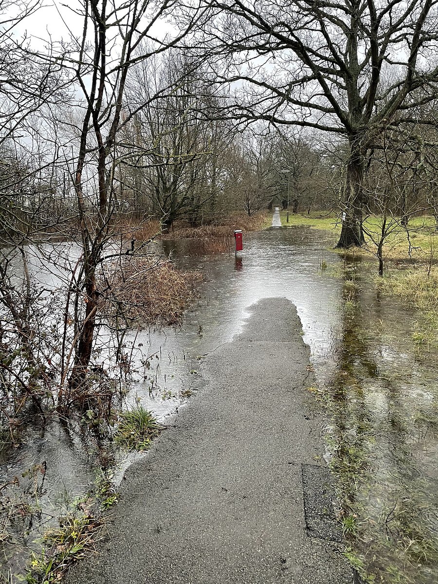 Update - Footpath to station flooded - complaint made to Southern/GTR ...