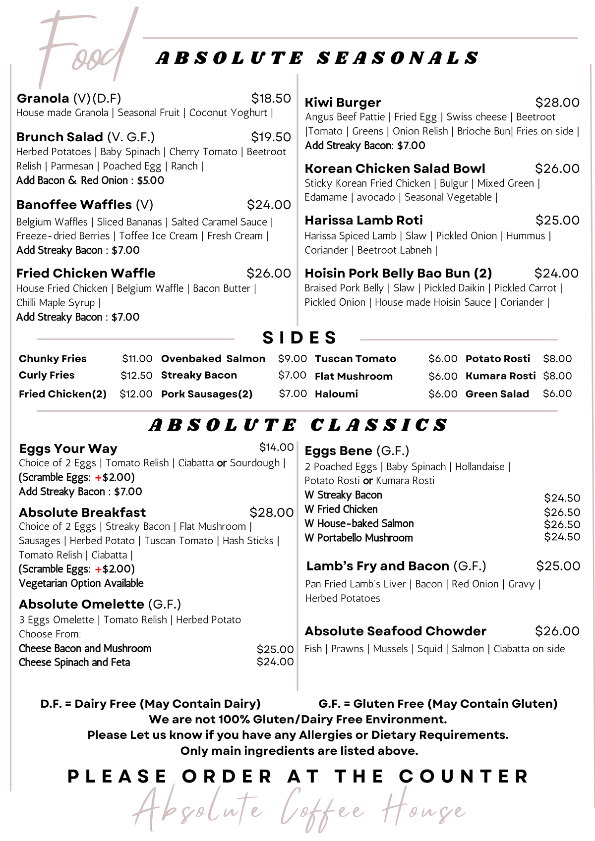 Absolute Coffee House in Cambridge, New Zealand | Absolute Cafe