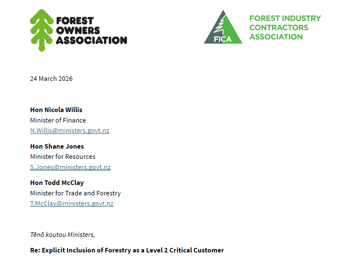 Letter to Government Ministers - Explicit Inclusion of Forestry as a ...